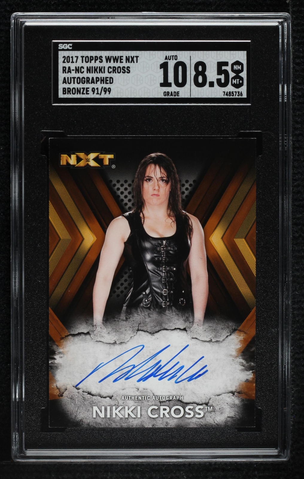 2017 Topps WWE NXT - Autographs Bronze #RA-NC Nikki Cross /99 (AU, RC ...