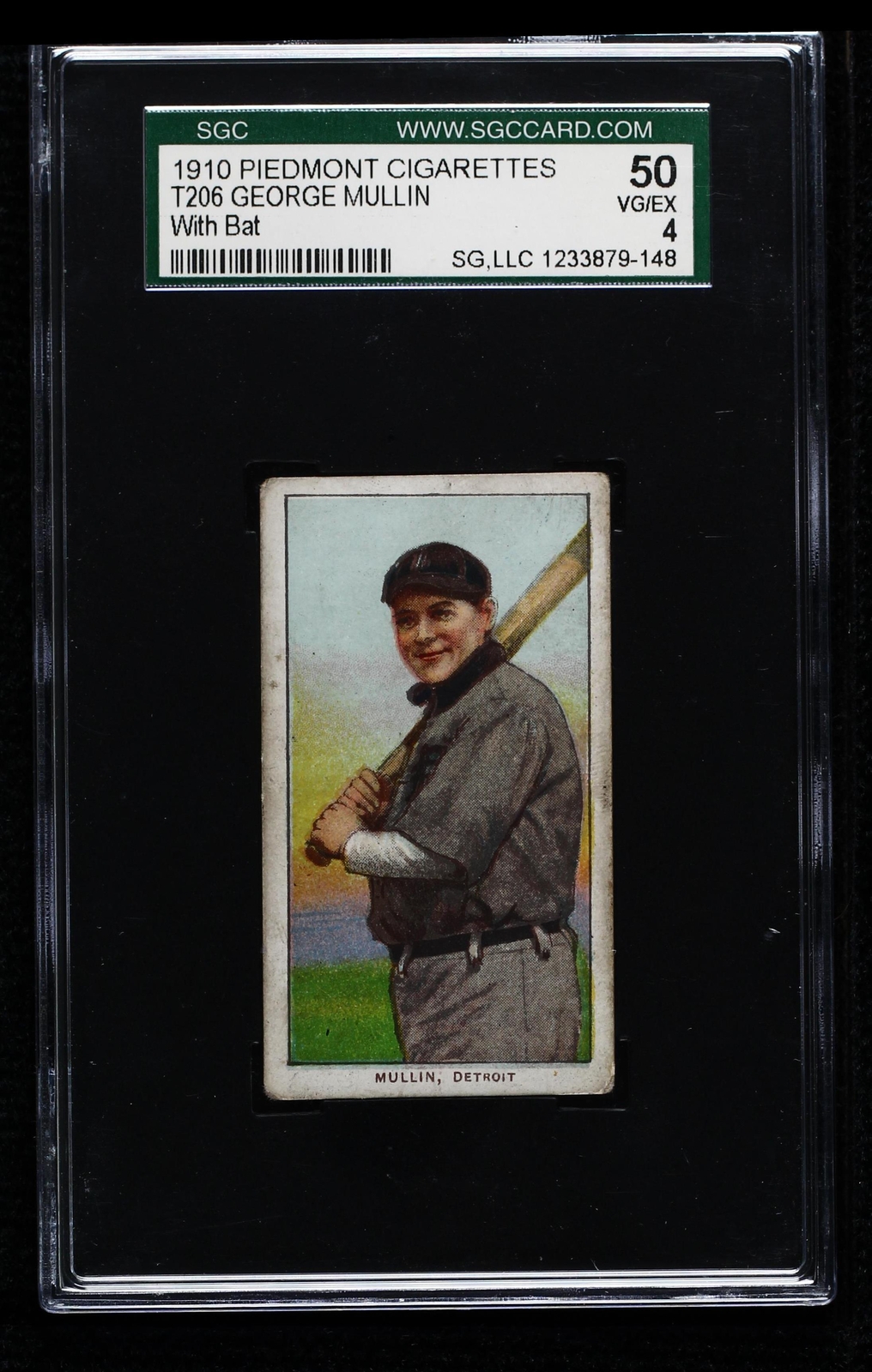 1909-11 T206 - 350 Back With Bat George Mullin (RC) for sale online | eBay