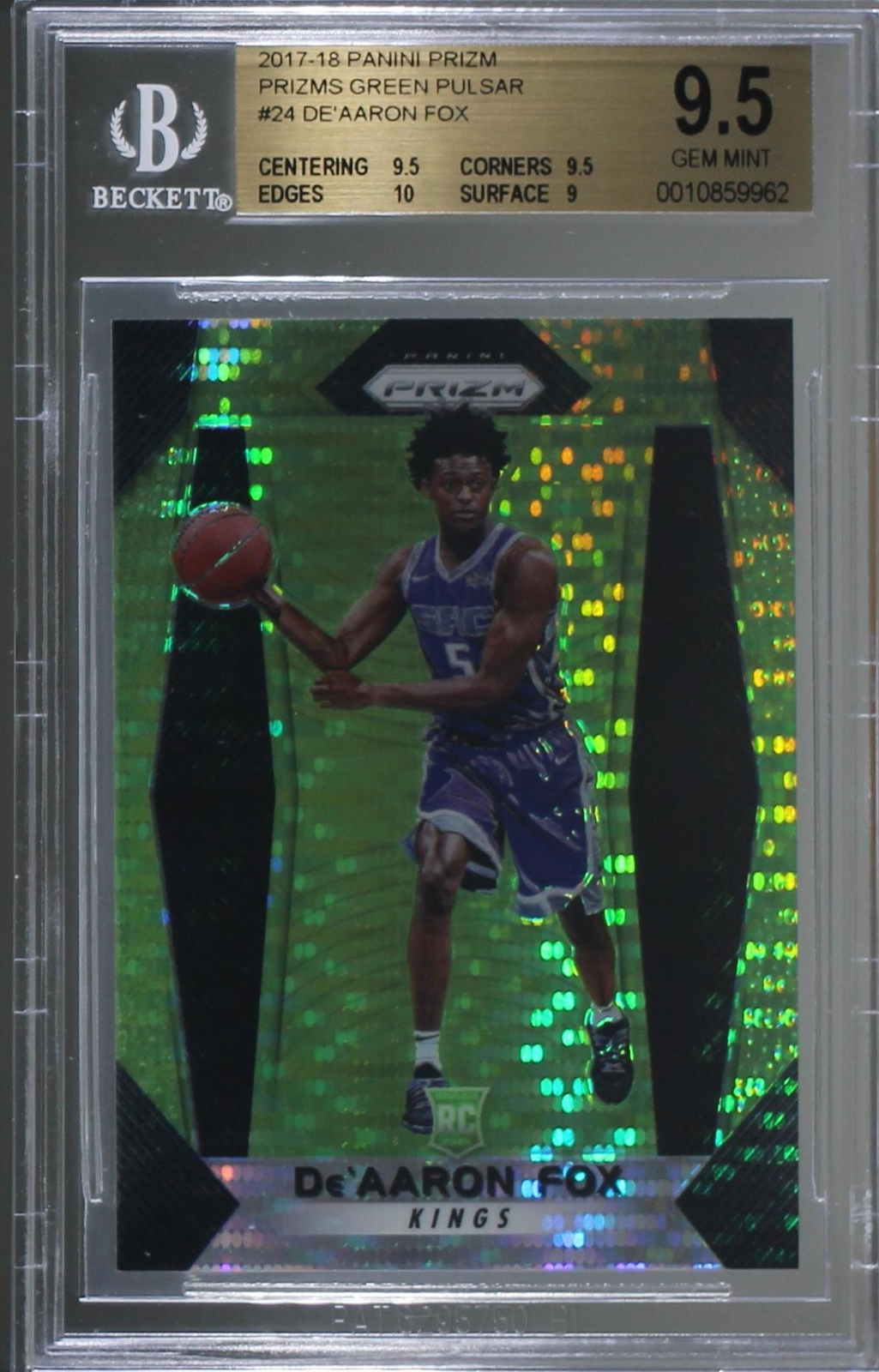 2017-18 Panini Prizm - Green Pulsar Prizm #24 De'Aaron Fox /25 (RC) for sale online | eBay