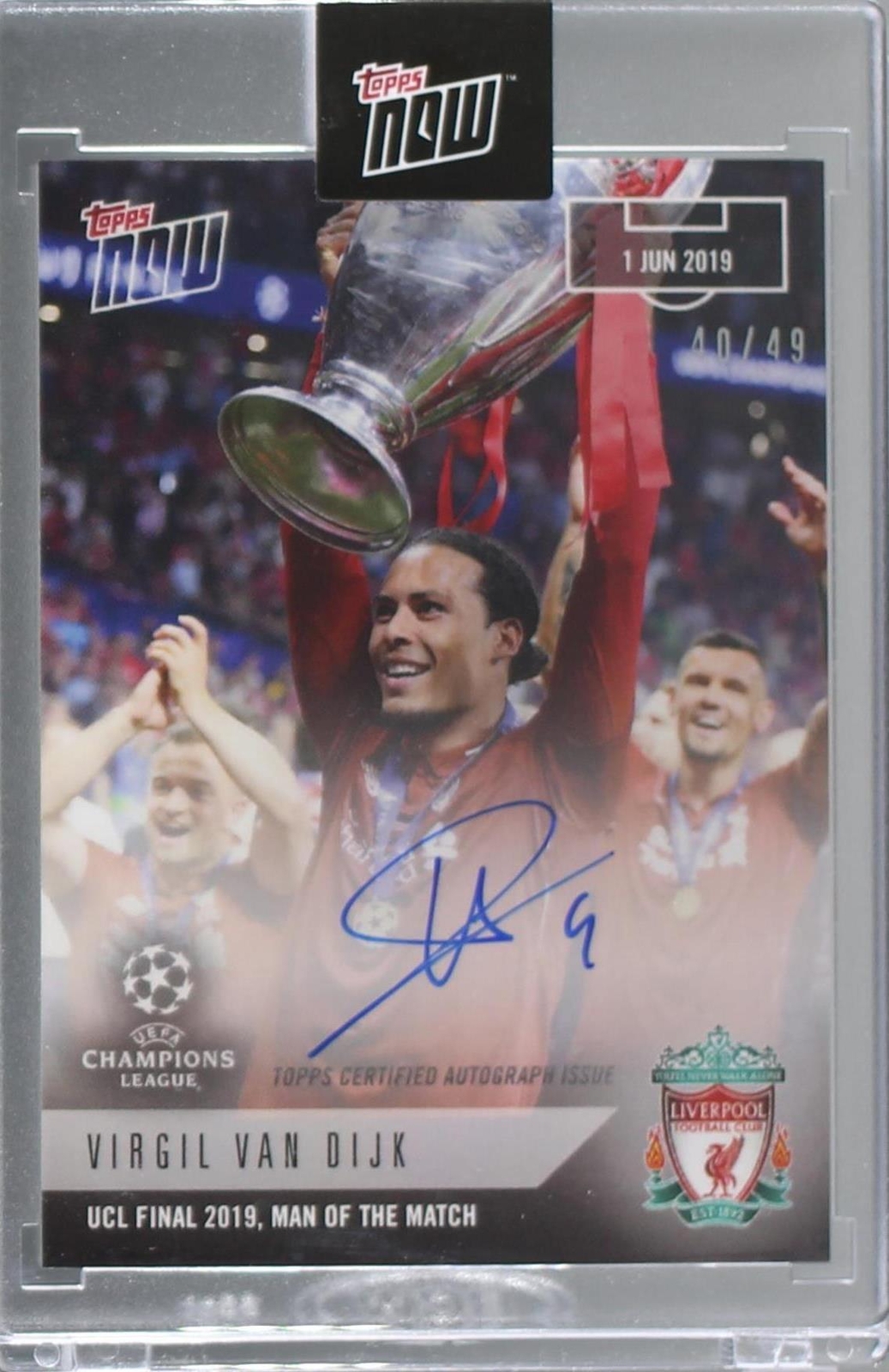 2018-19 Topps Now UEFA Champions League - Autographs #68A Virgil Van ...