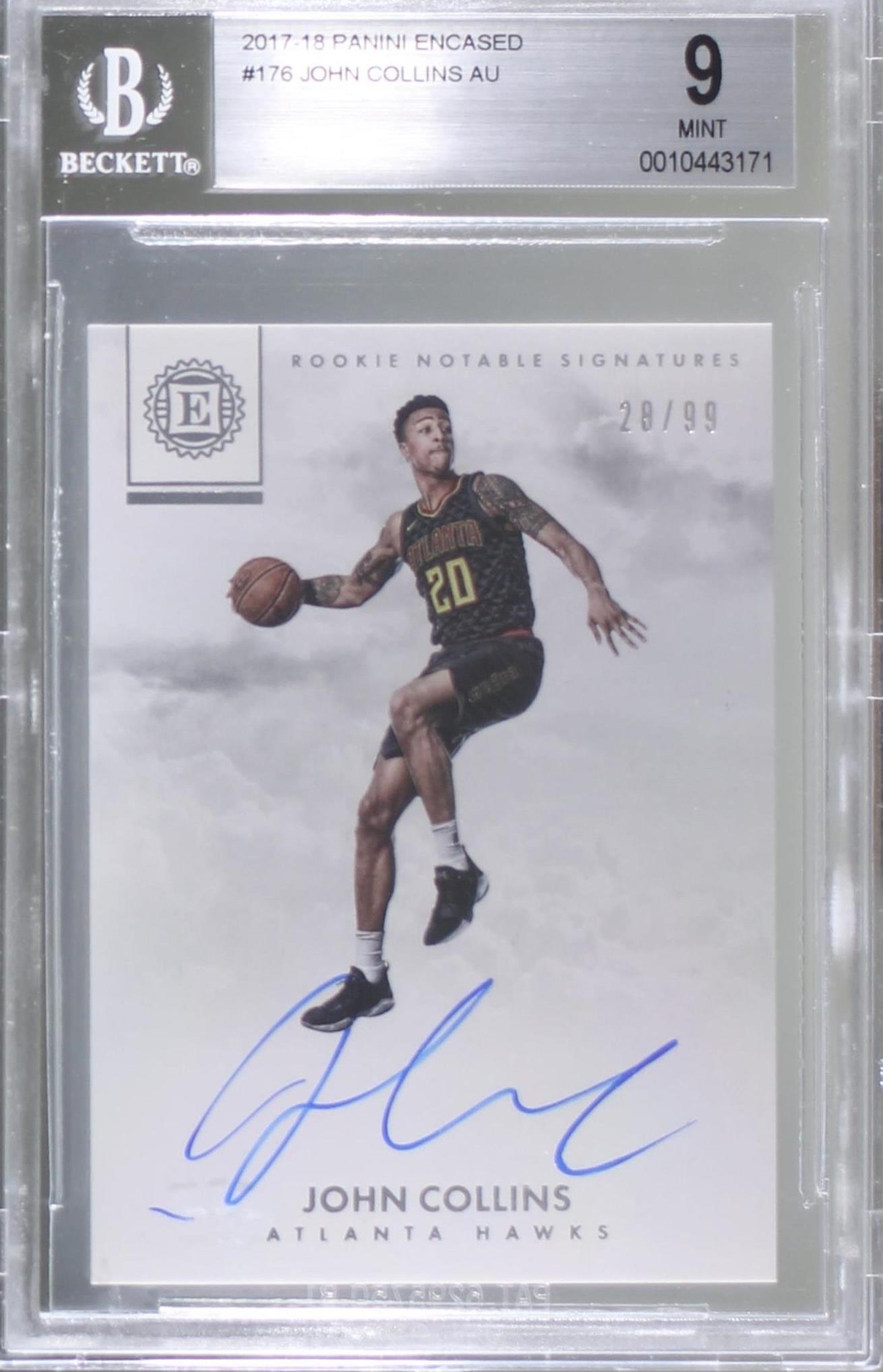 2017-18 Panini Encased - Rookie Notable Signatures #176 John Collins ...