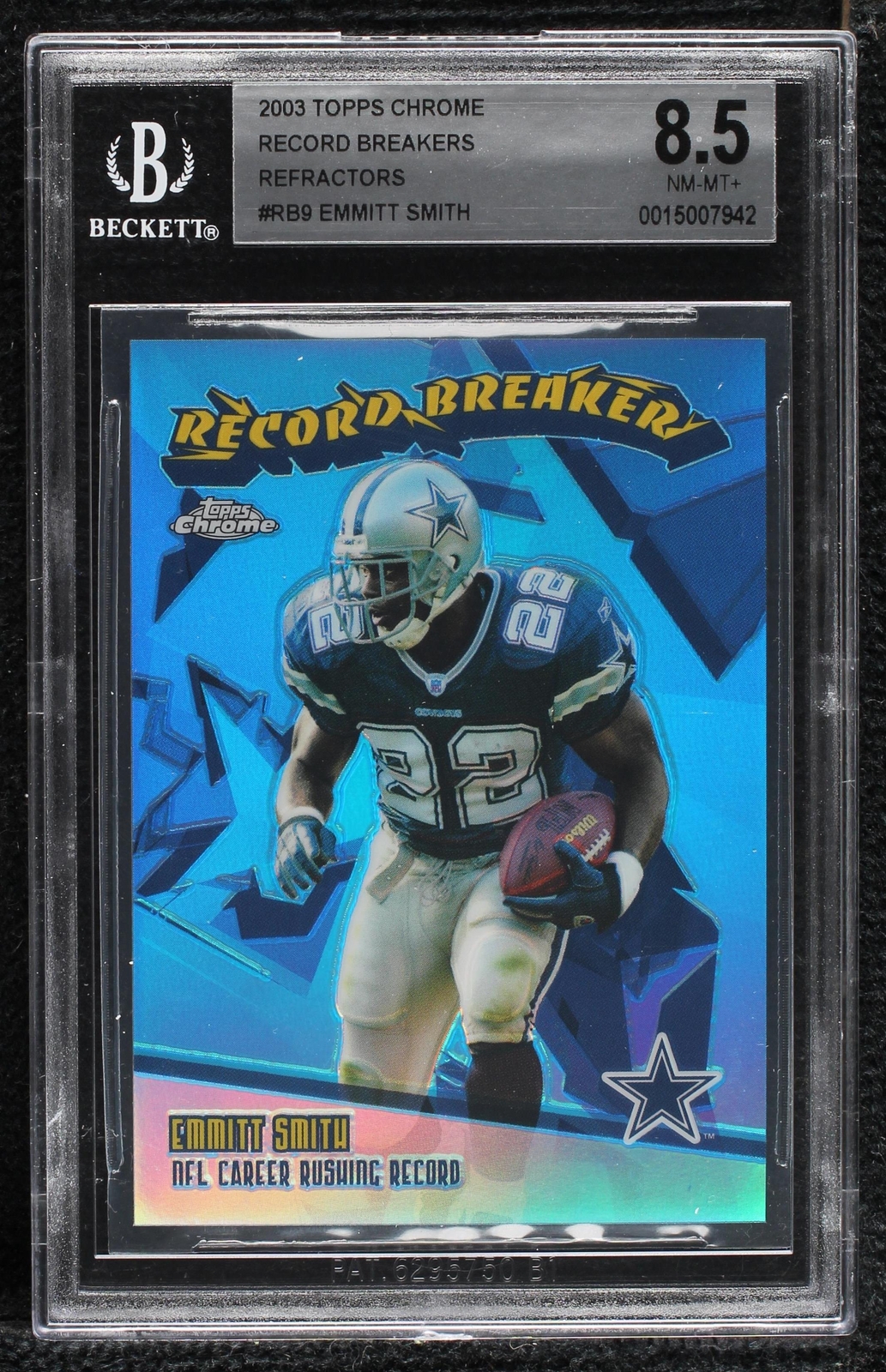 2003 Topps Chrome - Record Breakers Refractor #RB9 Emmitt Smith /100 ...