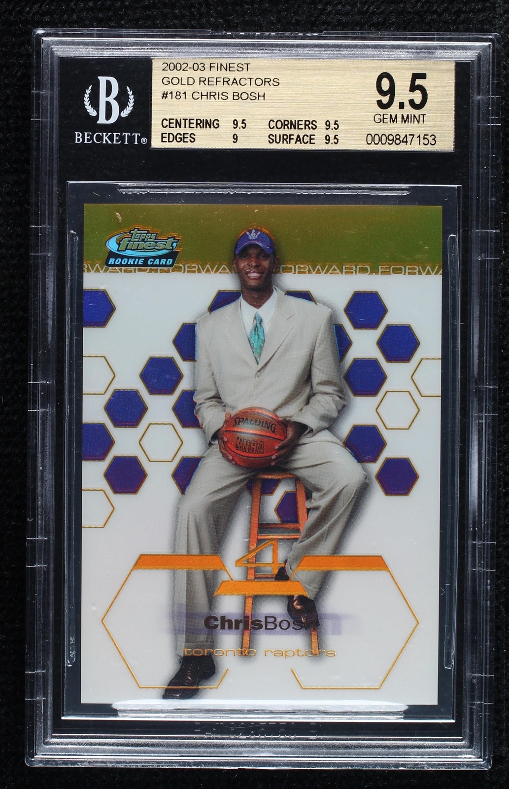 2002-03 Topps Finest - 2003-04 Rookie Gold Refractor #181 Chris Bosh /25 (RC) for sale online | eBay