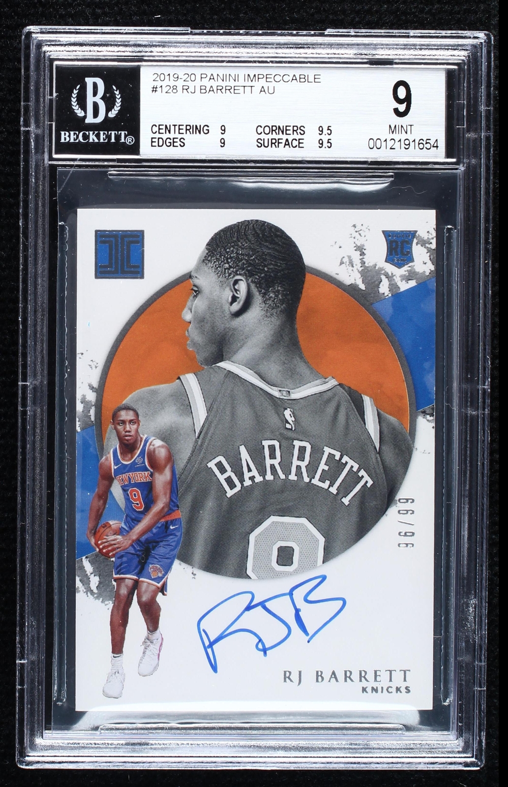2019-20 Panini Impeccable - Rookie Autographs #128 RJ Barrett /99 (AU ...