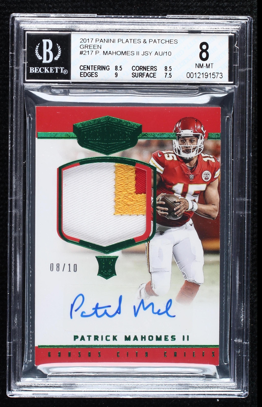 2017 Panini Plates & Patches - Rookie Patch Autographs Green #217 ...