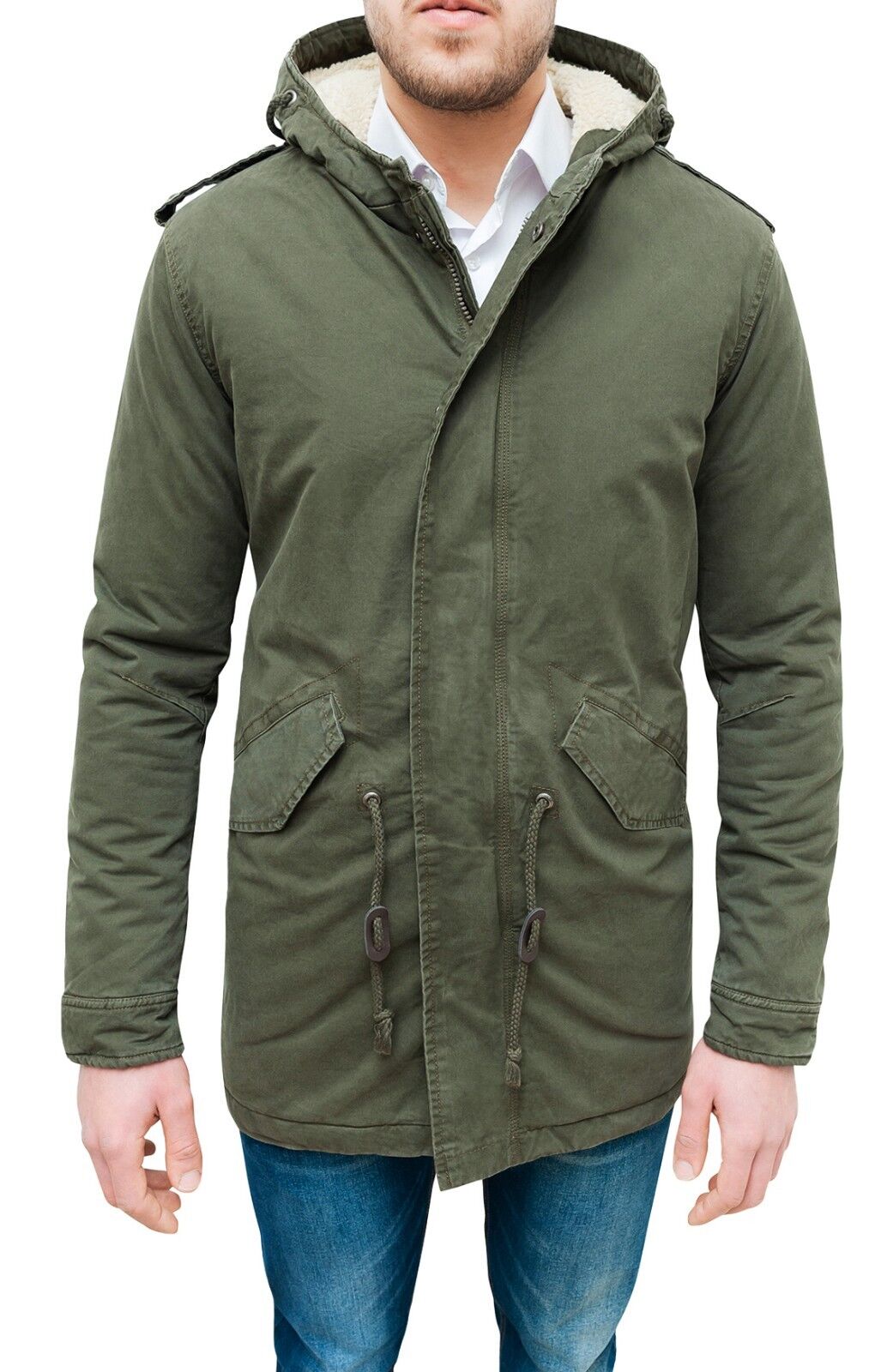 GIACCONE GIUBBOTTO UOMO PARKA VERDE MILITARE GIACCA INVERNALE CON PELLICCIA GIACCONE GIUBBOTTO UOMO PARKA VERDE MILITARE GIACCA INVERNALE CON PELLICCIA