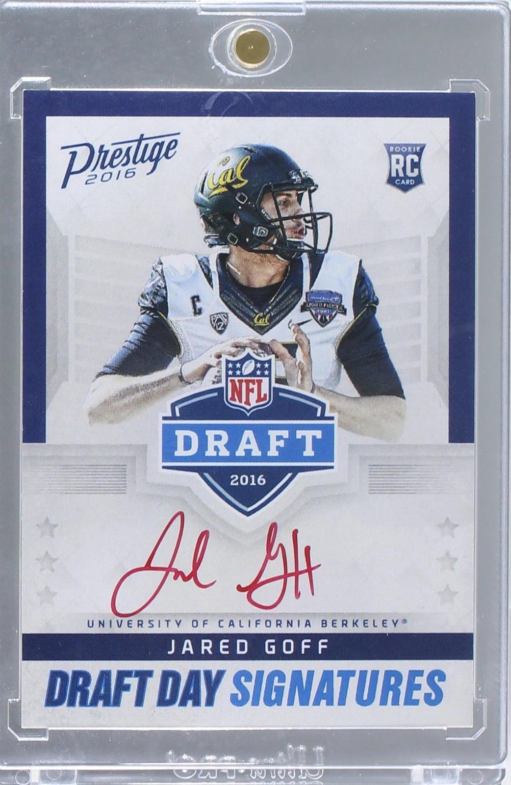 2016 Panini Prestige - Draft Day Signatures Red Ink #JG Jared Goff (AU ...