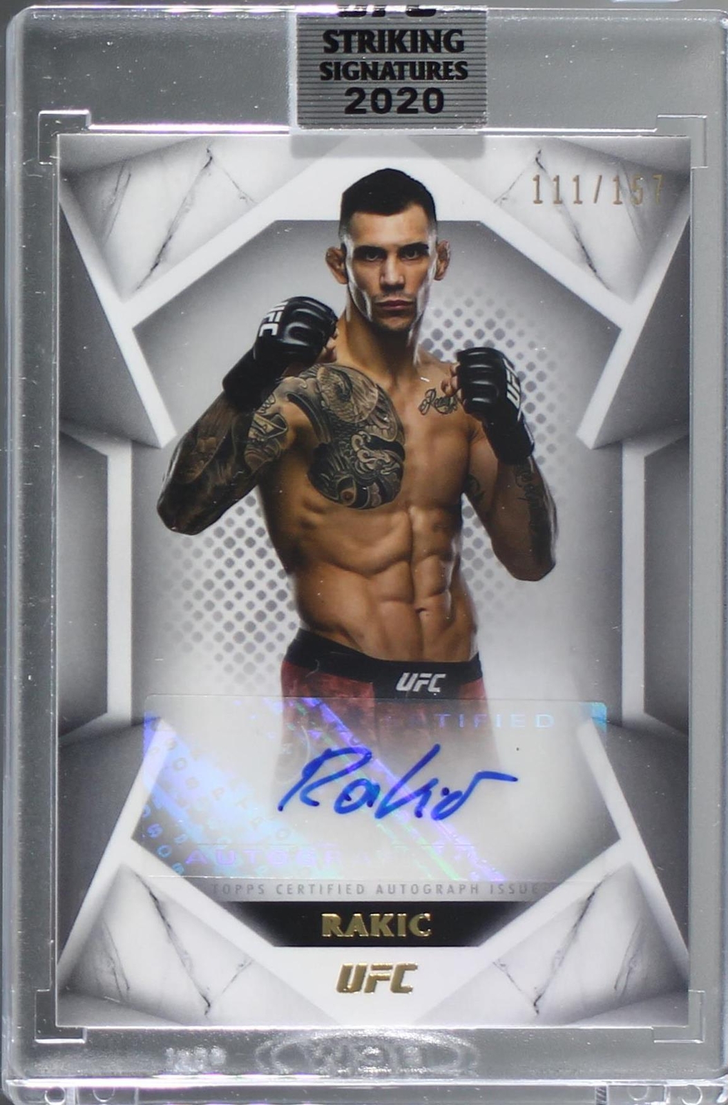 2020 Topps UFC Striking Signatures - #STS-AR Aleksandar Rakic /157 (AU ...