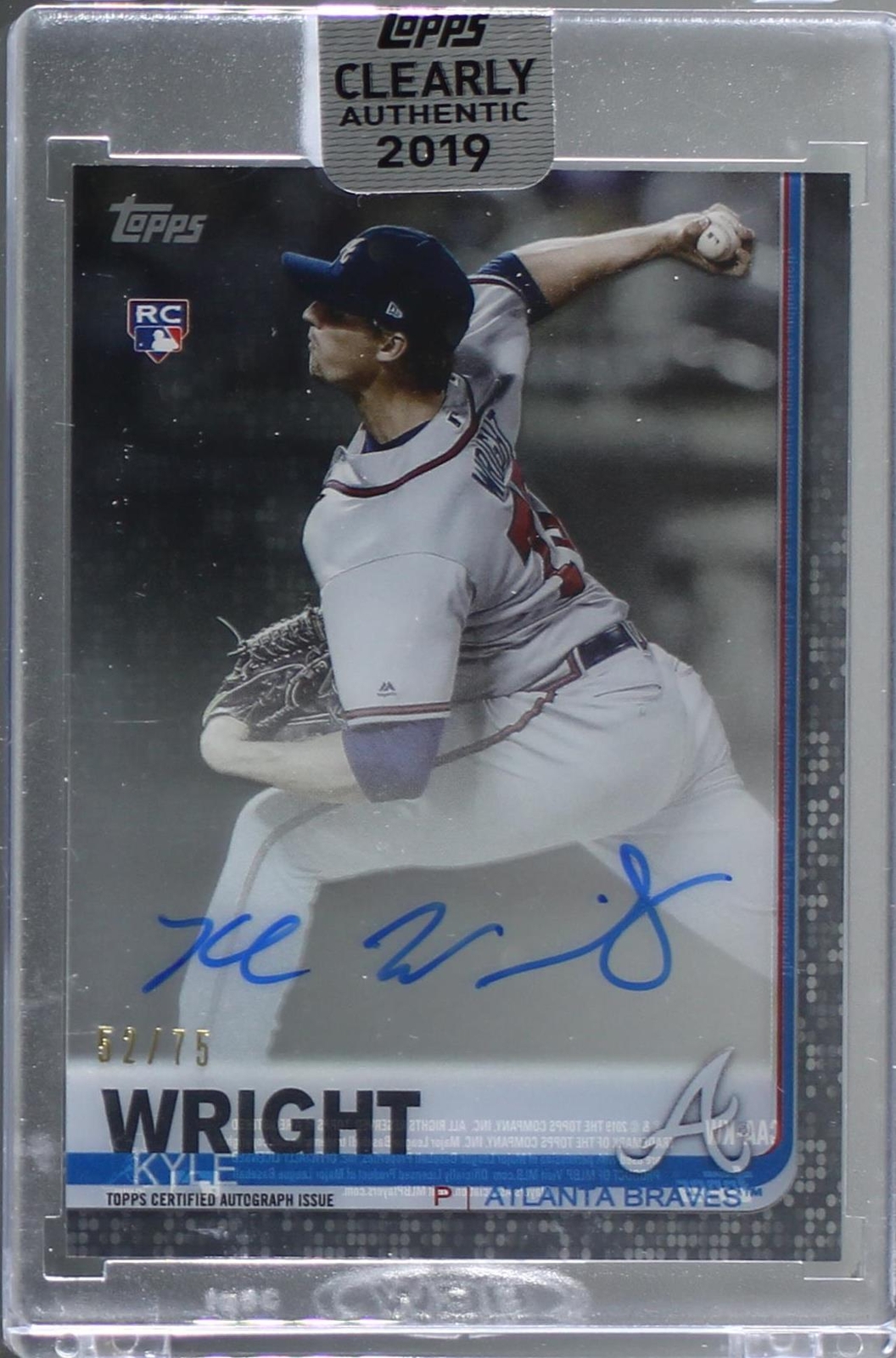 2019 Topps Clearly Authentic Autographs - Black #CAA-KW Kyle Wright /75 ...