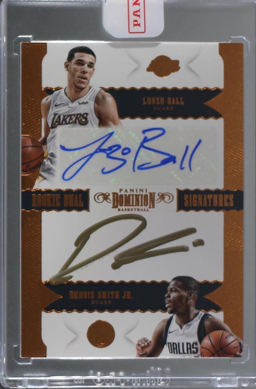 2017-18 Panini Dominion - Rookie Dual Signatures Bronze #RDS-TOP5 Lonzo ...