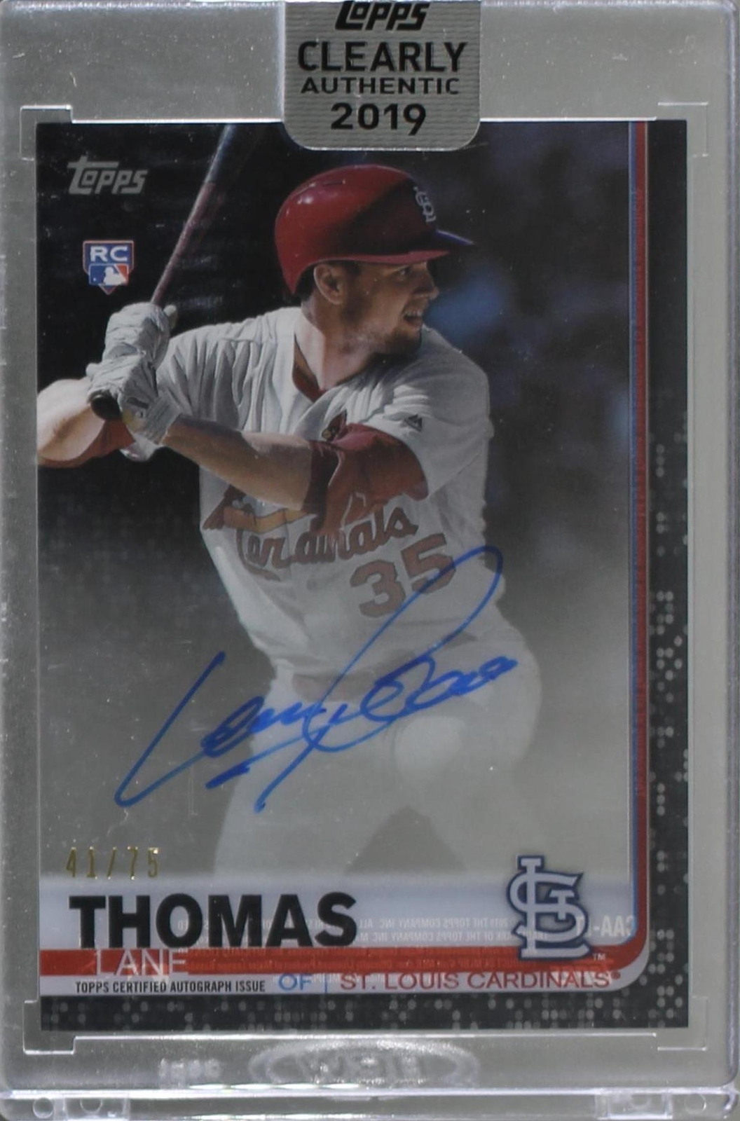2019 Topps Clearly Authentic Autographs - Black #CAA-LT Lane Thomas /75 ...