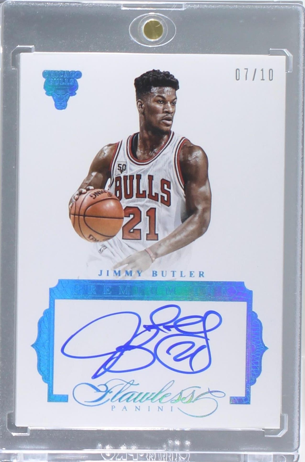 2015-16 Panini Flawless - Premium Ink Sapphire #PI-JU Jimmy Butler /10 ...
