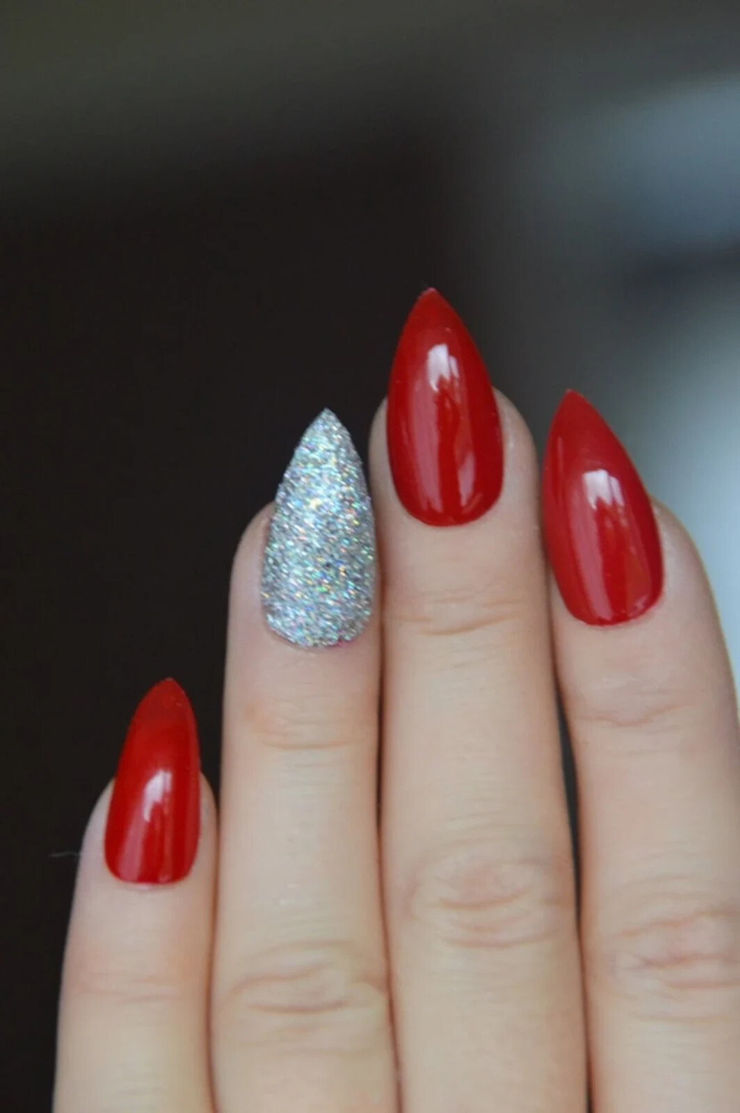 Red and silver nail store