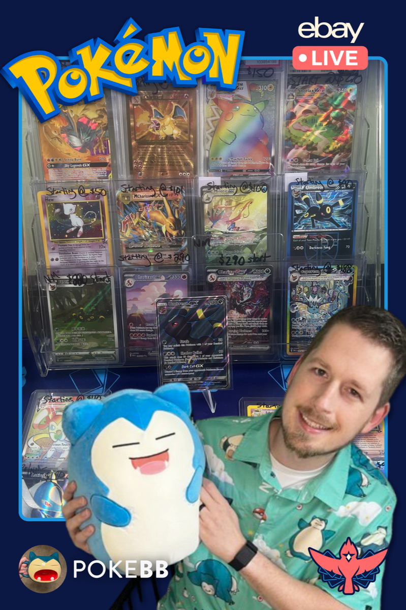 $1 Starts Pokemon Singles, Slabs & Packs P2 | eBay Live Video