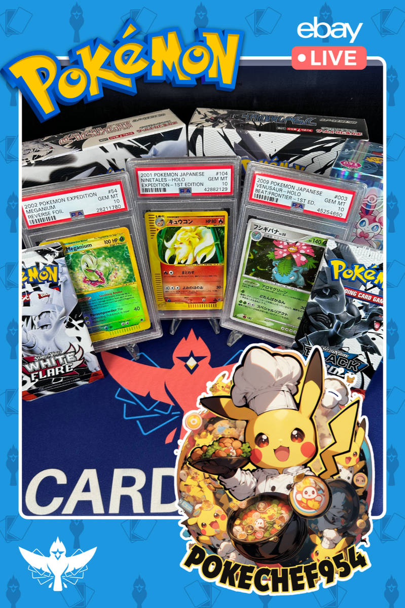 $1 start POKEMON AUCTIONS! SINGLES! SLABS! PACK RIPS! METAZOO! TAP IN ...