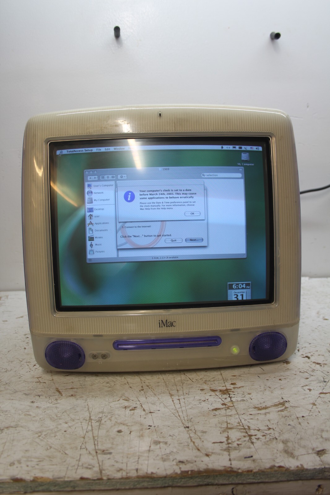 VINTAGE Apple M5521 iMac Grape Purple PPC 400MHz 64MB Ram VINTAGE Apple M5521 iMac Grape Purple PPC 400MHz 64MB Ram