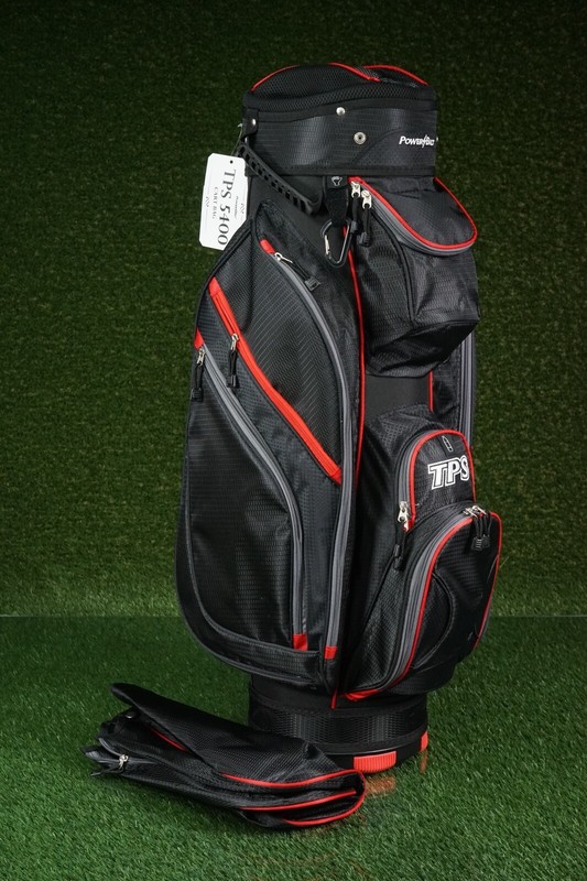 POWERBILT TPS 14-WAY DIVIDER GOLF CART BAG, BLACK