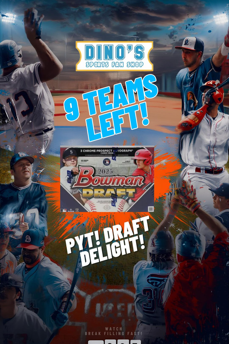 9 Teams Left! PYT! Full Case 2025 Bowman Draft Breakers Delight! | eBay ...