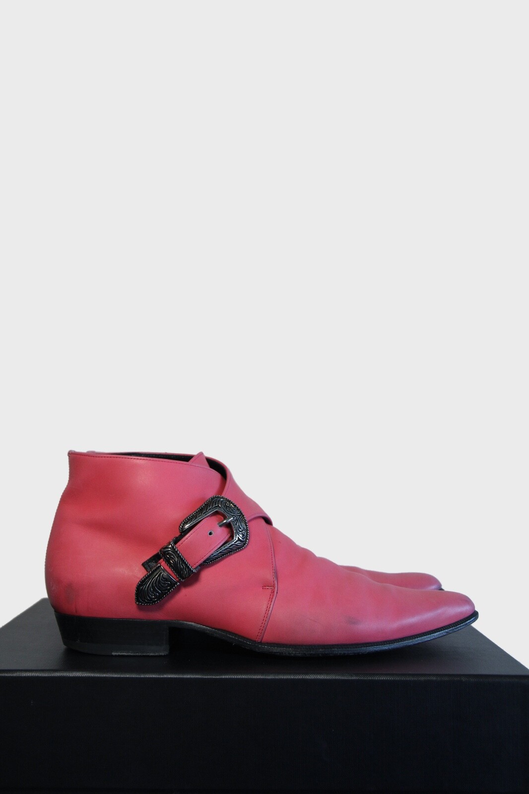 SS14 Saint Laurent Paris Pink Duckies Leather Boots Hedi SS14 Saint Laurent Paris Pink Duckies Leather Boots Hedi