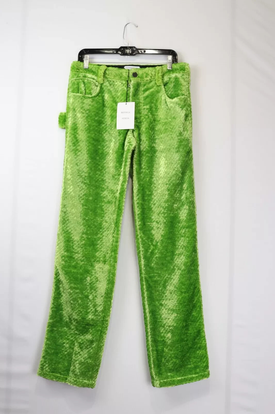 Bottega Veneta , Stretch Chenille Twill Trousers in Green Bottega Veneta , Stretch Chenille Twill Trousers in Green