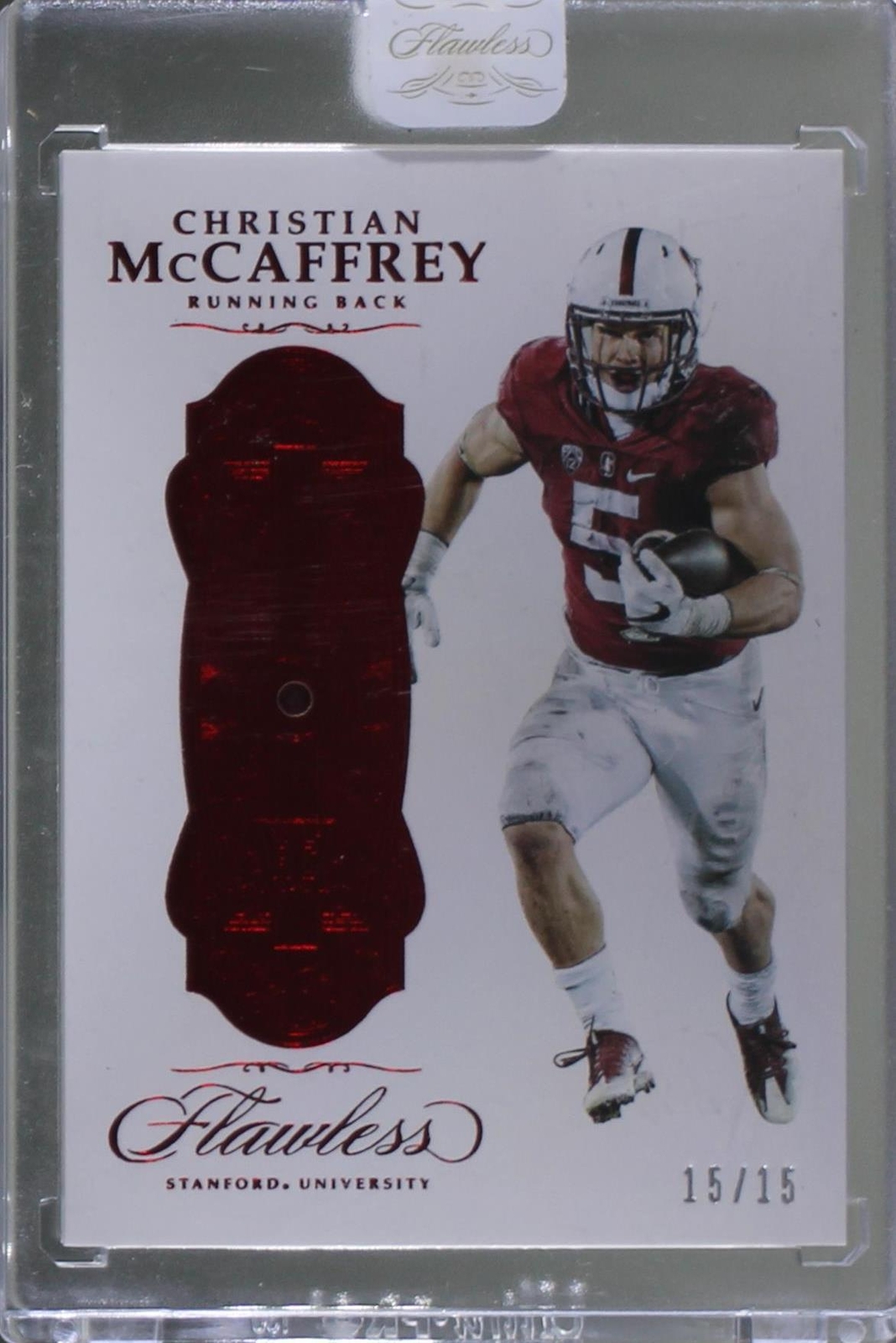 2017 Panini Flawless Collegiate - Ruby #G-CM Christian McCaffrey /15 ...