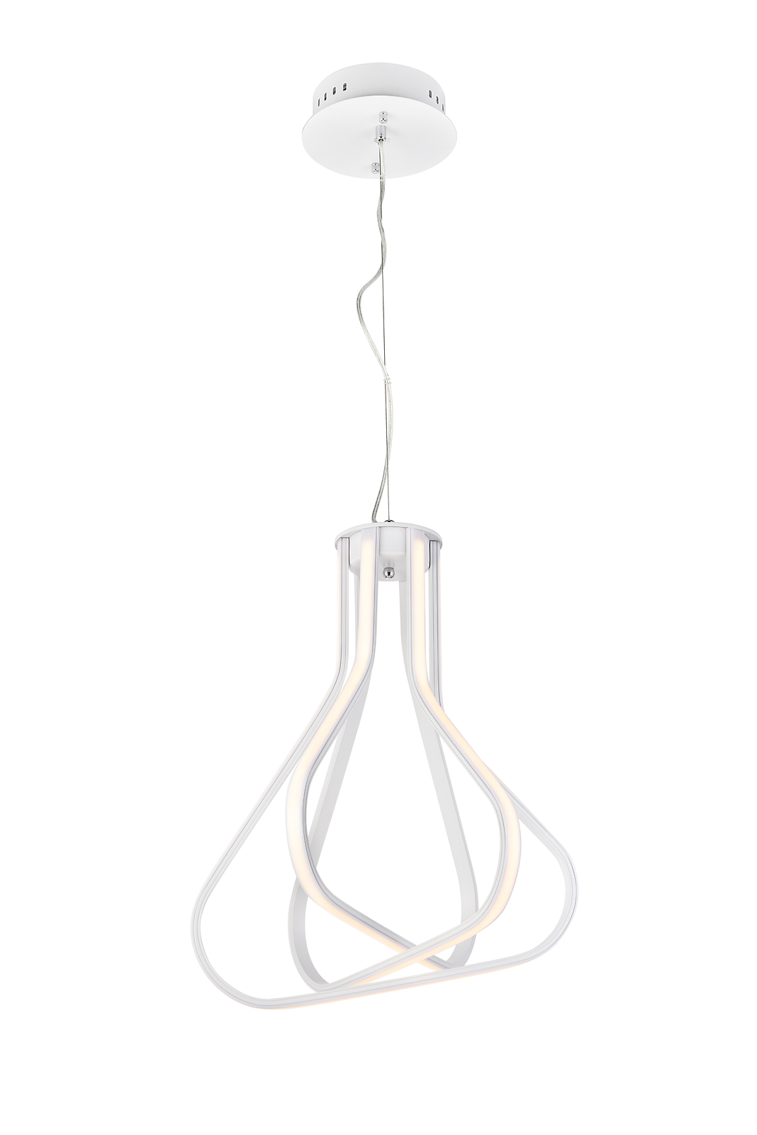 Elegant Lighting 5105D18WH Dahlia LED 18 Inch White Pendant Ceiling ...