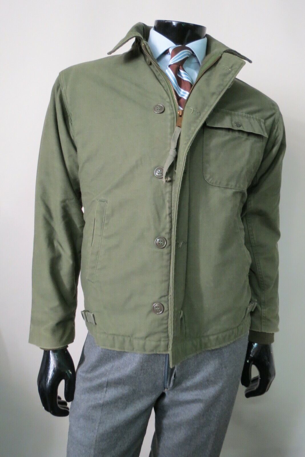 Vintage 80's US Navy Deck Permeable Cold Weather Jacket Size Vintage 80's US Navy Deck Permeable Cold Weather Jacket Size