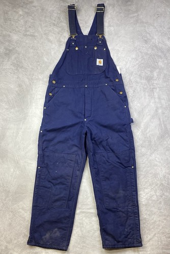 Vintage Carhartt Overalls 2FBQZ Navy Blue Carpenter Bib Insulated Size 36x30のeBay公認海外通販｜セカイモン