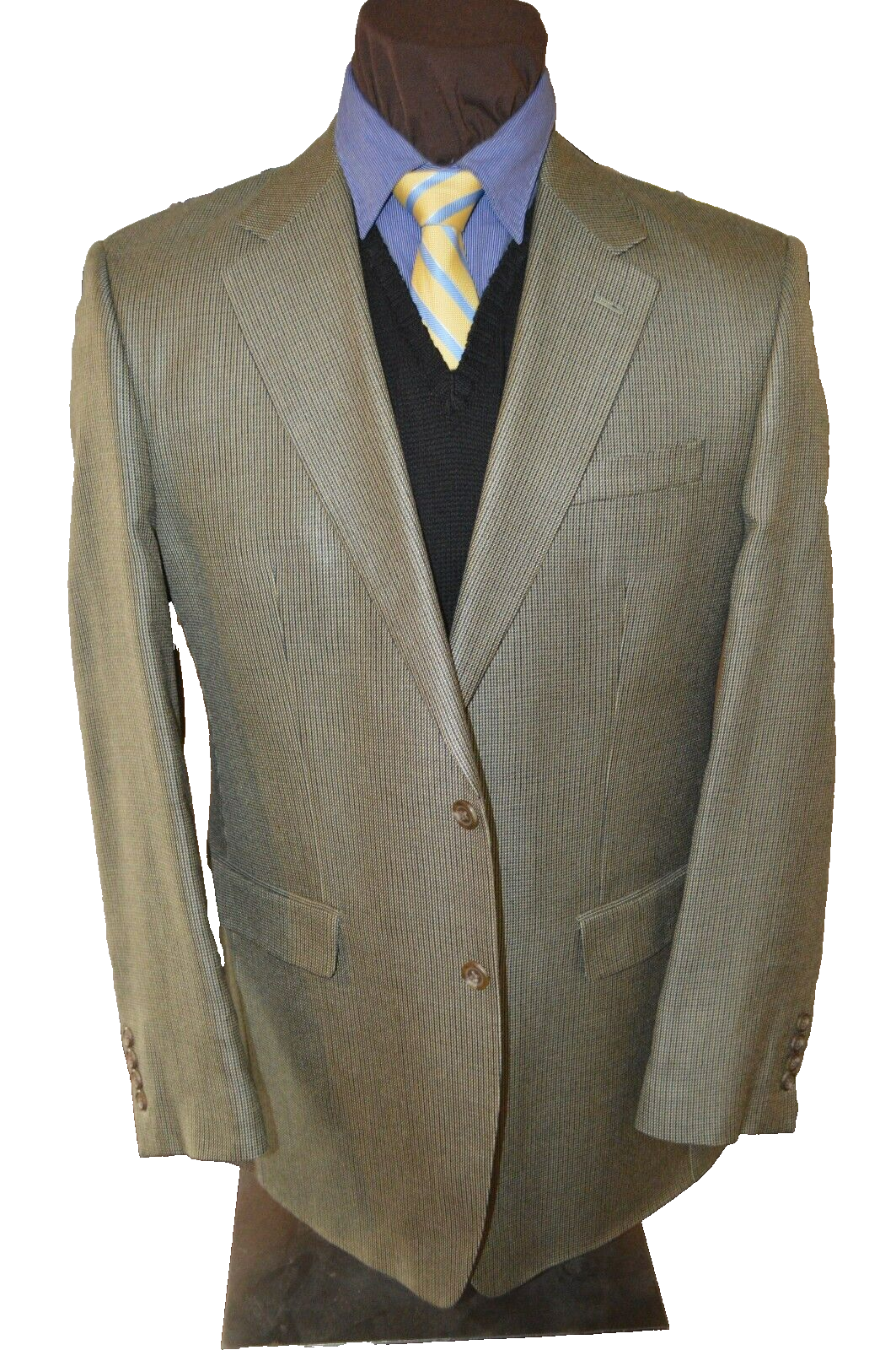 NWOT Chaps Ralph Lauren 2btn tan brown black tweed silk NWOT Chaps Ralph Lauren 2btn tan brown black tweed silk
