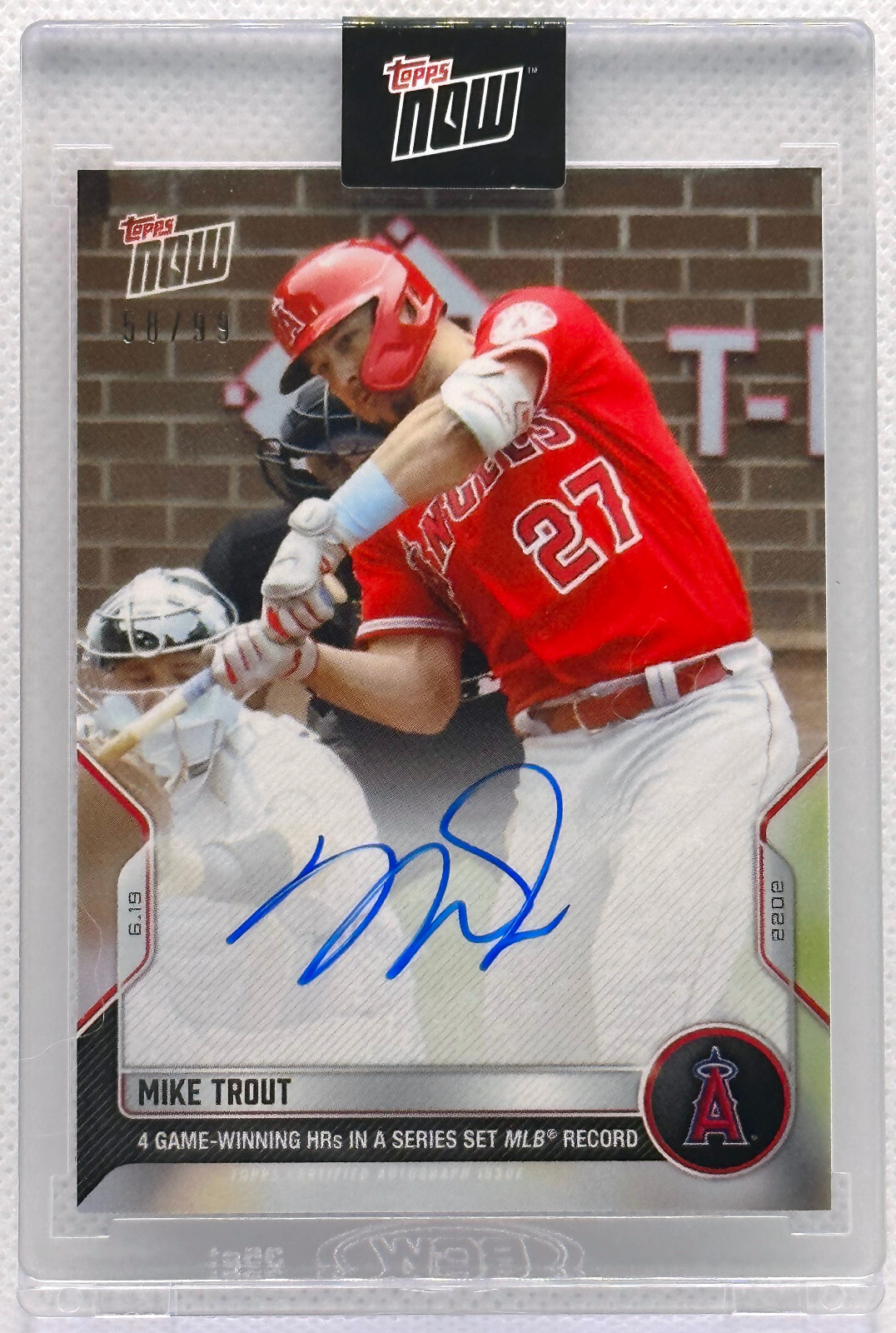 MIKE TROUT SIGNED 4 GAME WINNING HR's IN SERIES SETS RECORD MIKE TROUT SIGNED 4 GAME WINNING HR's IN SERIES SETS RECORD