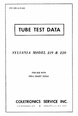 Tube Testers - Chart Manual