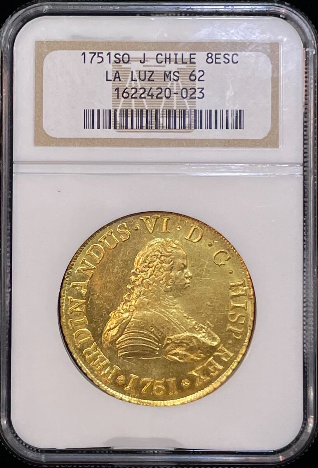 1751 J Chile 8 Escudos La Luz Gold Coin NGC MS 62 | eBay 1751 J Chile 8 Escudos La Luz Gold Coin NGC MS 62 | eBay