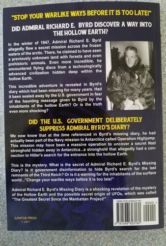 Admiral Richard E. Byrd's Missing Diary by Geoff Douglas 9781548623180 ...