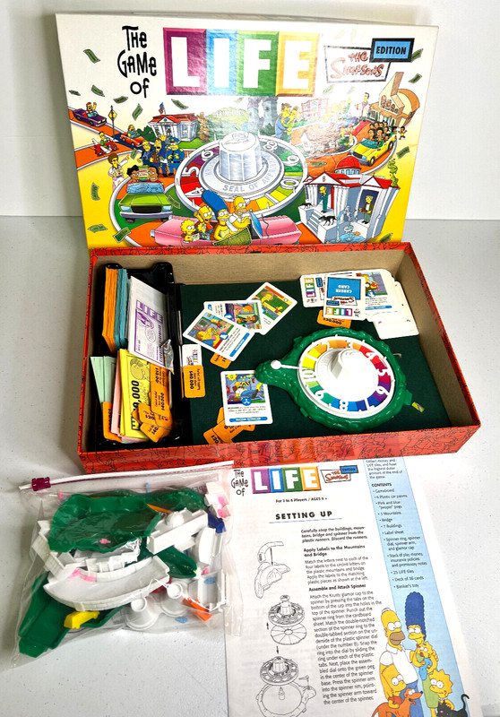 The Game of Life: The Simpsons Edition (2004) Board Game – Board Game Guys