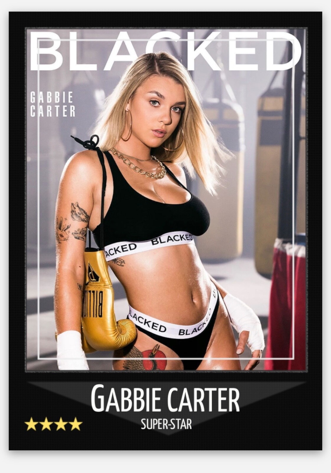 Gabbie Carter BLACKED CUSTOM MADE RETRO STYLE CARD eBay