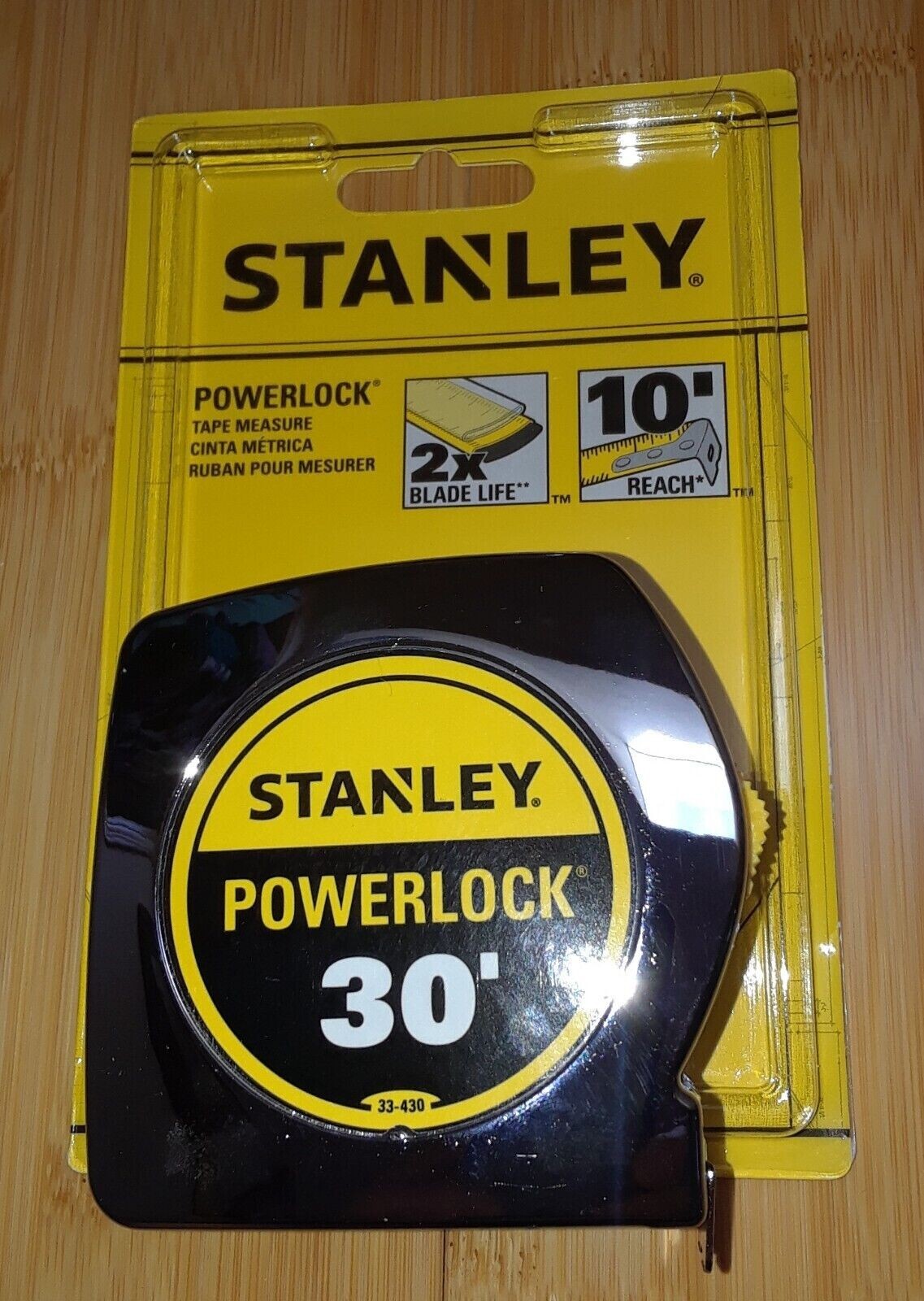 New in Pack Stanley 30 33 430 POWERLOCK Tape Measure 2x Blade Life 10 Reach eBay