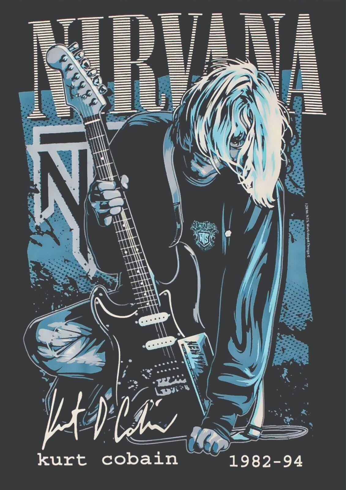 KURT COBAIN NIRVANA REPLICA CONCERT POSTER QUALITY PHOTO KURT COBAIN NIRVANA REPLICA CONCERT POSTER QUALITY PHOTO