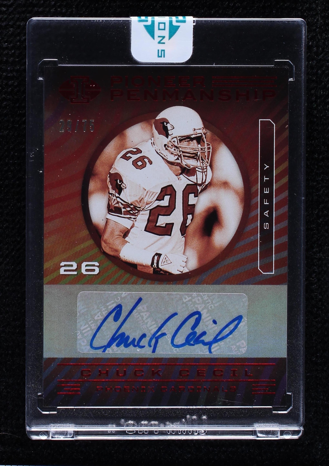 2020 Panini Illusions - Pioneer Penmanship Red #PP14 Chuck Cecil /75 ...