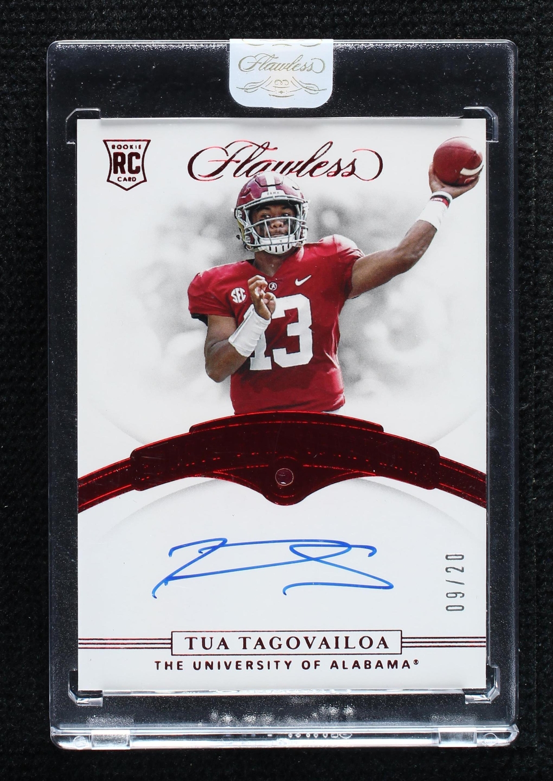 2020 Panini Flawless Collegiate - Rookie Gems Ruby Signatures #106 Tua ...