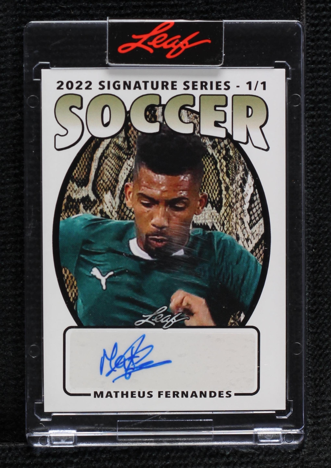 2022 Leaf Signature Series - Snakeskin #SS-MF1 Matheus Fernandes /1 (AU ...