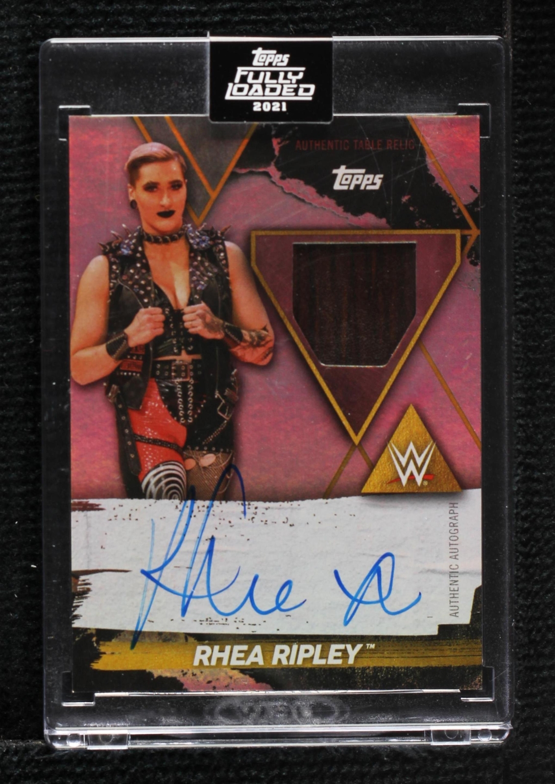 2021 Topps WWE Fully Loaded - Autographed Table Relics #T-RR Rhea ...