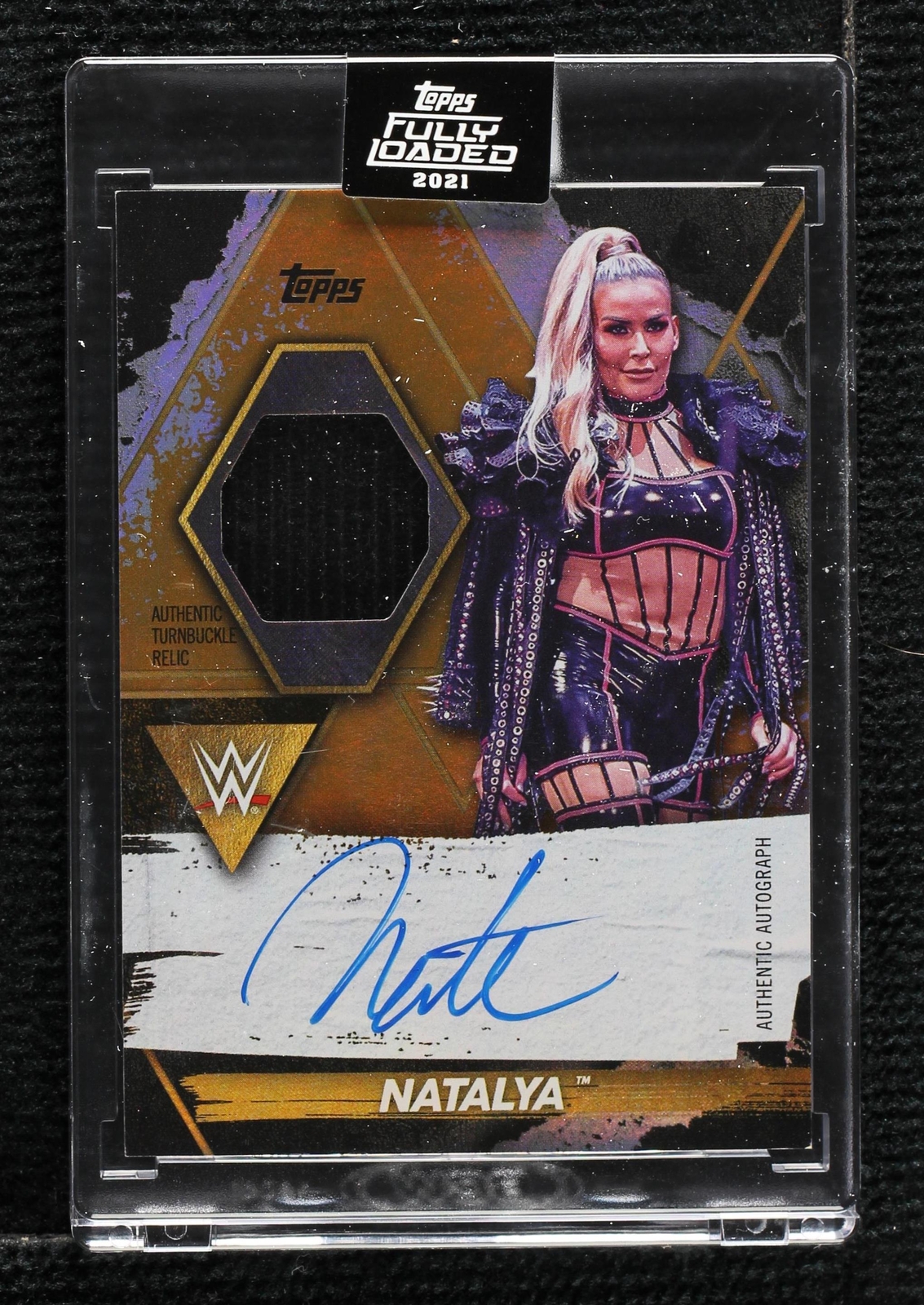 2021 Topps WWE Fully Loaded - Autographed Turnbuckle Relics Gold #P-N Natalya /99 (AU, MEM) for ...