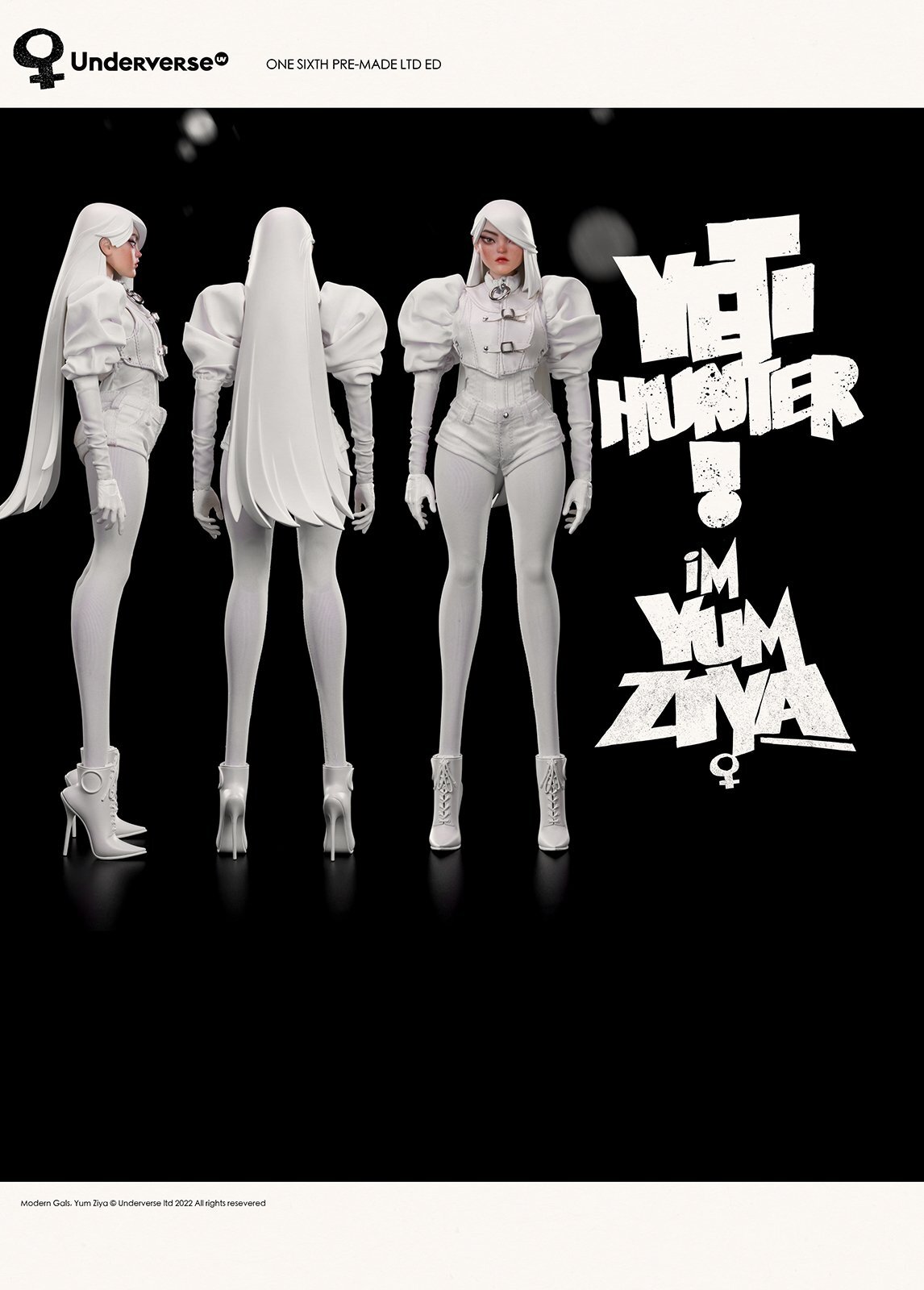 Underverse UV YETi YUM ZIYA Hunter 1/6 Action Figure Underverse UV YETi YUM ZIYA Hunter 1/6 Action Figure