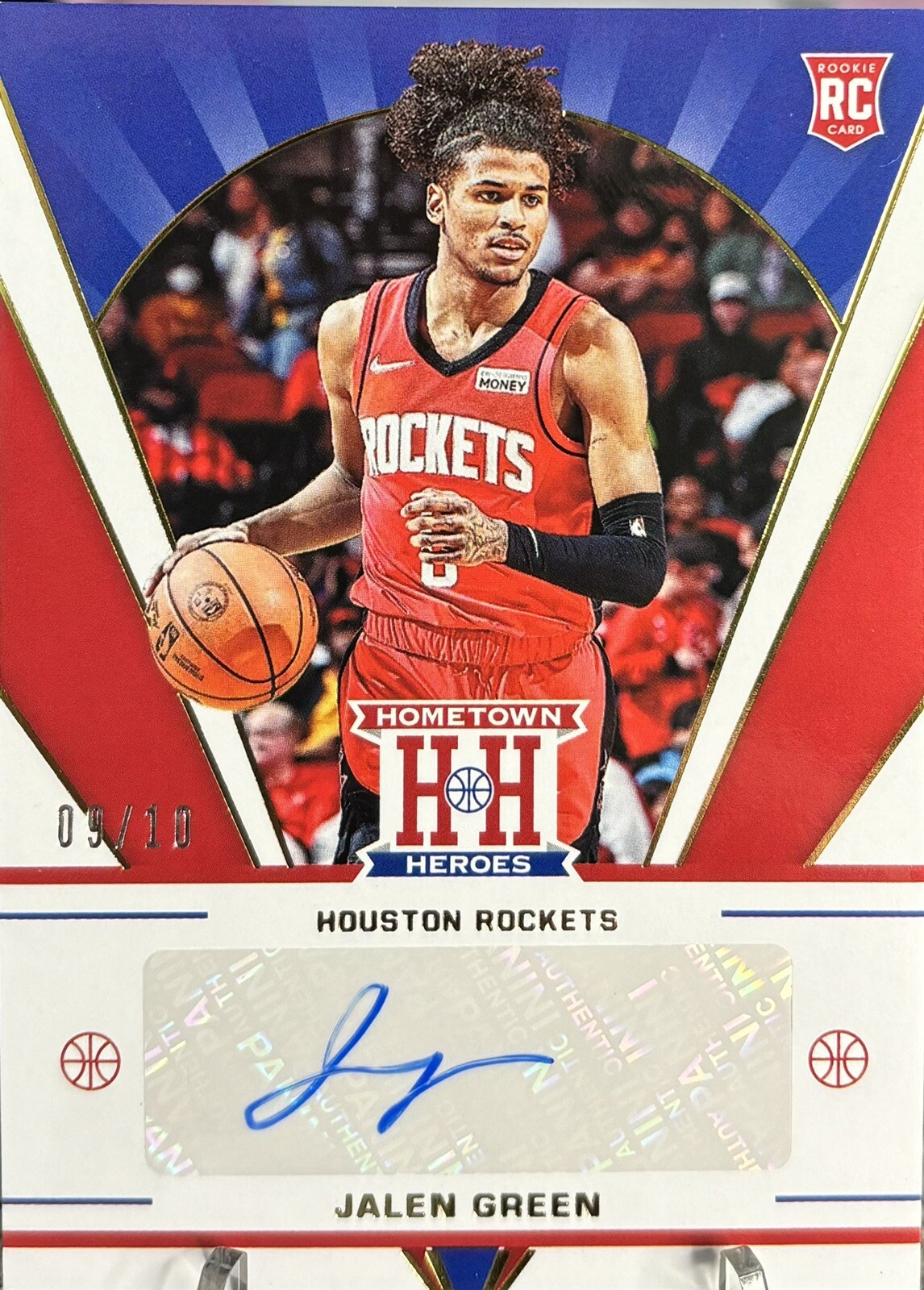 2021-22 Panini Chronicles - Hometown Heroes Rookie Auto Gold #HHR-JGR Jalen Green /10 (AU, RC ...