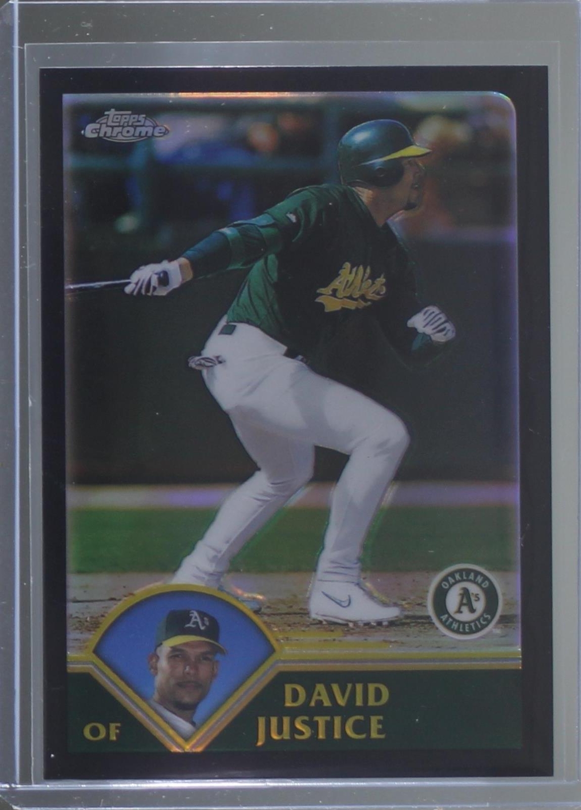 2003 Topps Chrome - Black Refractor #191 David Justice /199 for sale ...