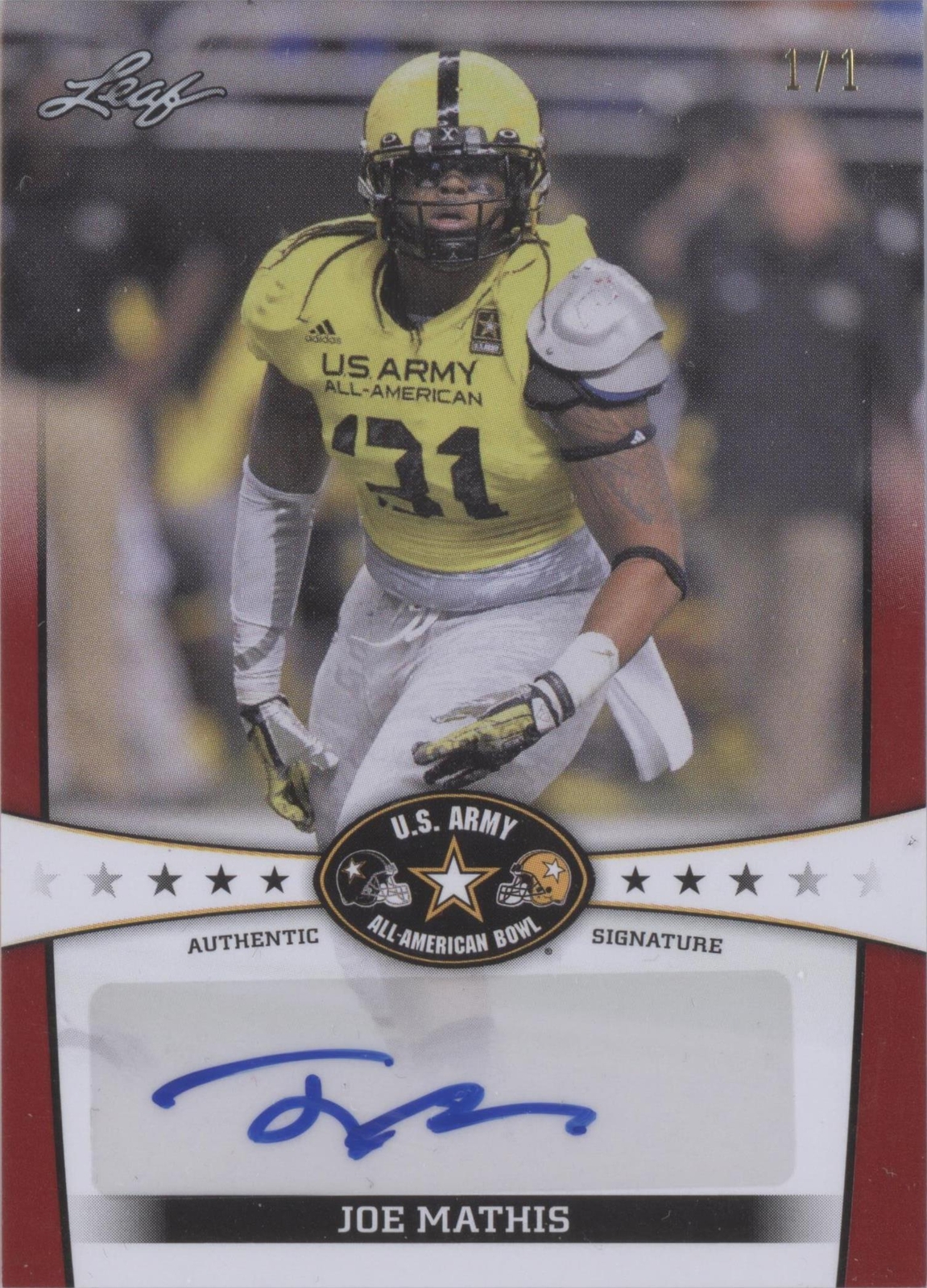 2013 Leaf U.S. Army All-American Bowl - Autographs Red #BA-JM2 Joe ...