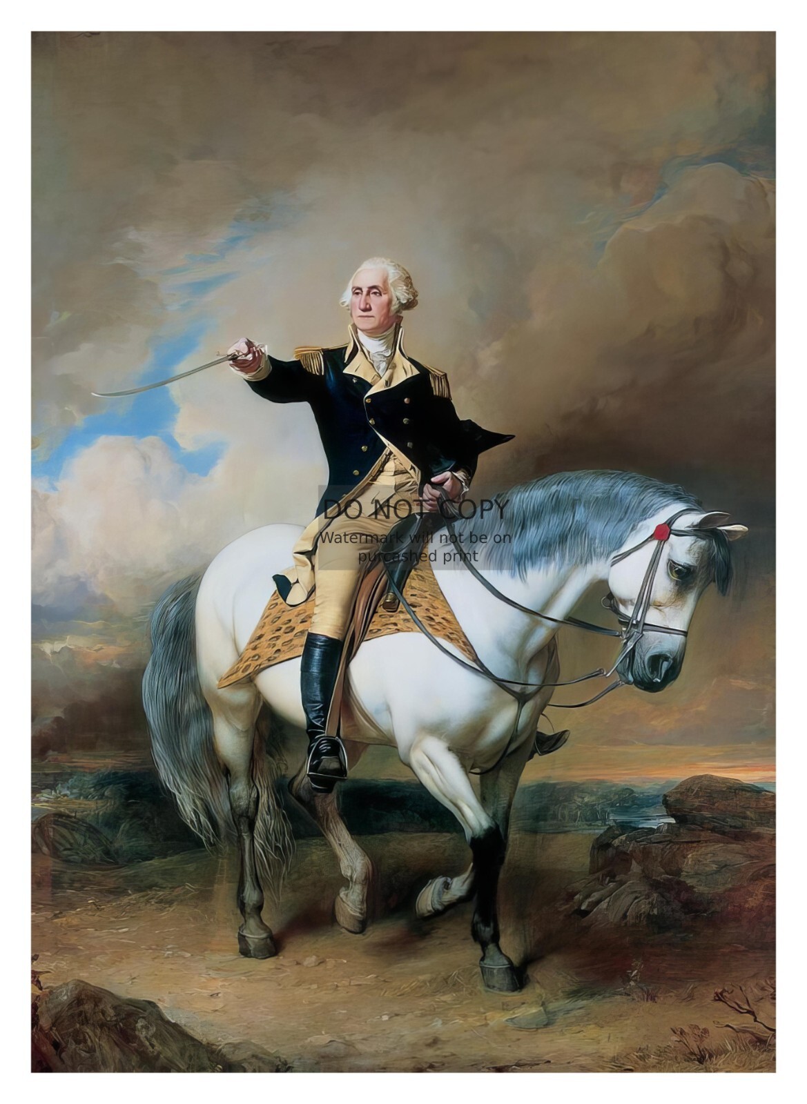 George Washington On A Horse