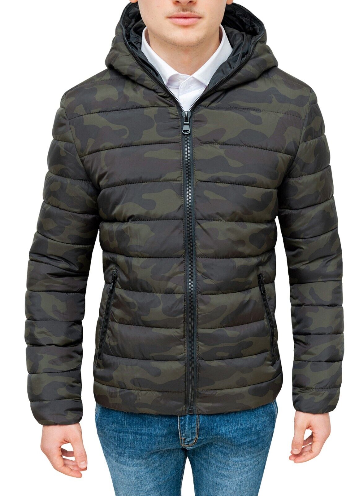 Piumino uomo invernale Camouflage militare mimetico casual giaccone bomber Piumino uomo invernale Camouflage militare mimetico casual giaccone bomber