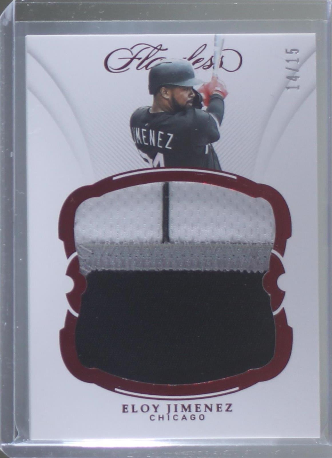 2019 Panini Flawless - Patches Ruby #P-EJ Eloy Jimenez /15 (MEM, RC ...