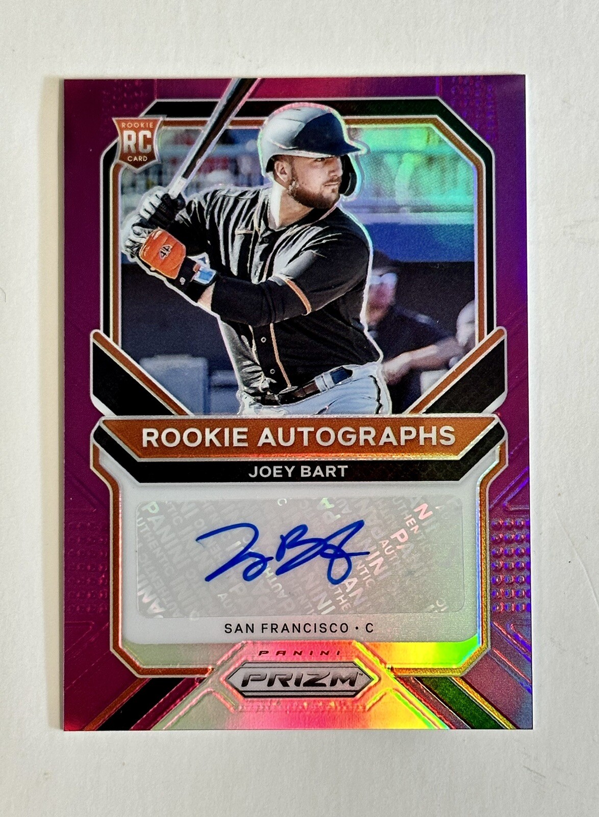 2021 Panini Prizm - Rookie Autographs Purple Prizm #RA-JB Joey Bart /50 (AU, RC) for sale online ...